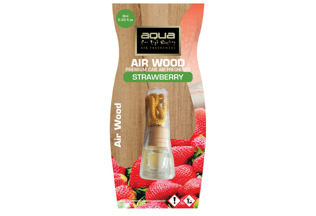 AQUA CAR FRESHENER FLAVORS BOTTLE 6.5 ml – STRAWBERRY – KAVER